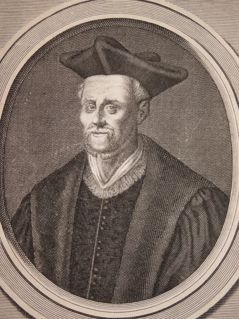 NICOLAS HABERT (1650?-1715?) ENGRAVING XVII PORTRAIT F. RABELAIS ...
