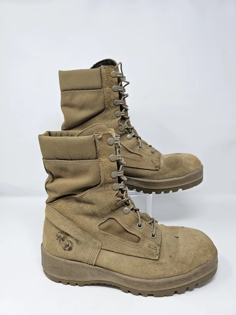 MARINE CORP COMBAT Boots Mens 9 W Altama Temperate Weather Brown USMC ...