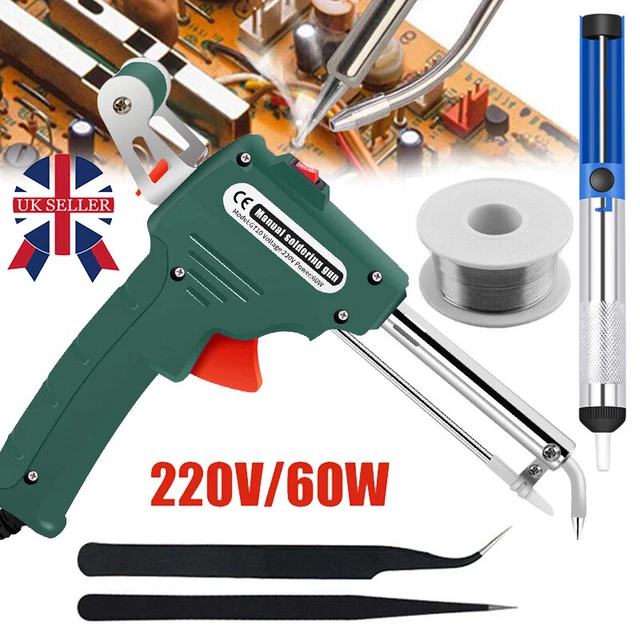 SOLDERING GUN KIT 60W Auto Solder Feed Hand-Held Soldering Iron Welding ...