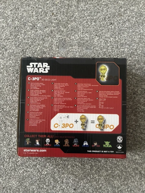 DISNEY STAR WARS C-3PO 3D Deco Light LED Battery Operated Indoor ...