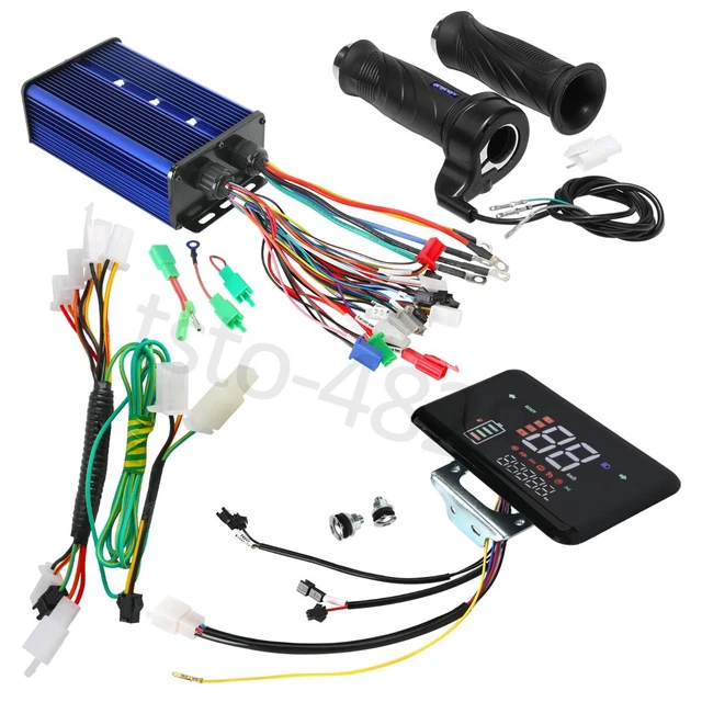 36V 48V 72V 84V 60A Brushless Motor Controller+Display For E-ATV Quad E ...