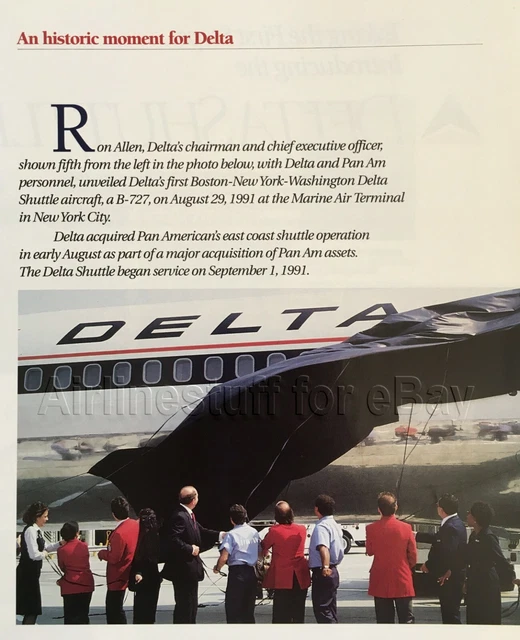 DELTA AIR LINES Digest MAGAZINE SEPT 1991 airways ad DELTA SHUTTLE 727 ...