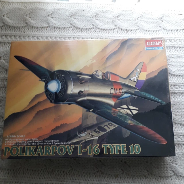 ACADEMY 2127 1:48 Scale Polikarpov I-16 Type 10 Plastic Model Kit Set £ ...