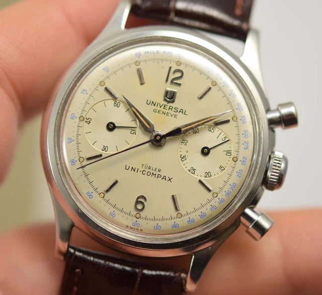 1950S UNIVERSAL GENEVE Uni-Compax Türler £3,500.00 - PicClick UK