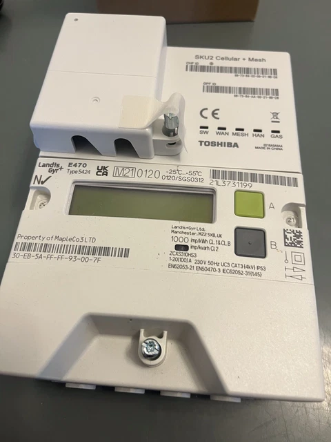 LANDIS AND GYR E470 Smart Digital Electric Meter Inc Sku2 Cellular Hub ...