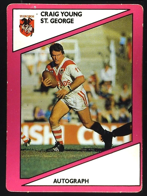 1988 #73 CRAIG Young St. George Dragons Scanlens Stimorol rugby league ...