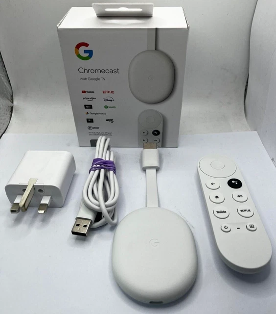 GOOGLE CHROMECAST CON Google TV HD - Modello G454V con telecomando ...