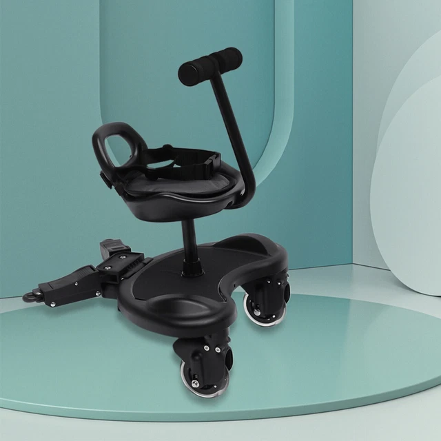 KIDS BUGGY BOARD Stroller Step Stand Ride-On Pedal Detachable Seat Non ...