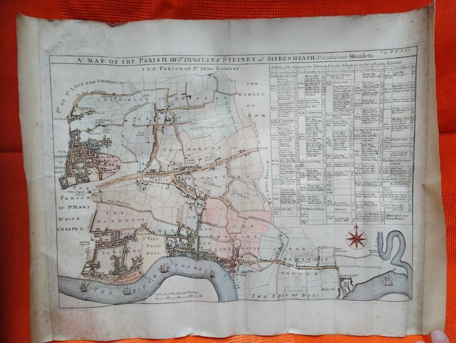 MAP OF THE Parish of St Dunstan's Stepney Stebunheath divided into ...
