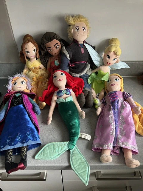 DISNEY BUNDLE PRINCESS plush Disneyland Paris Frozen Ariel Tinkerbell ...