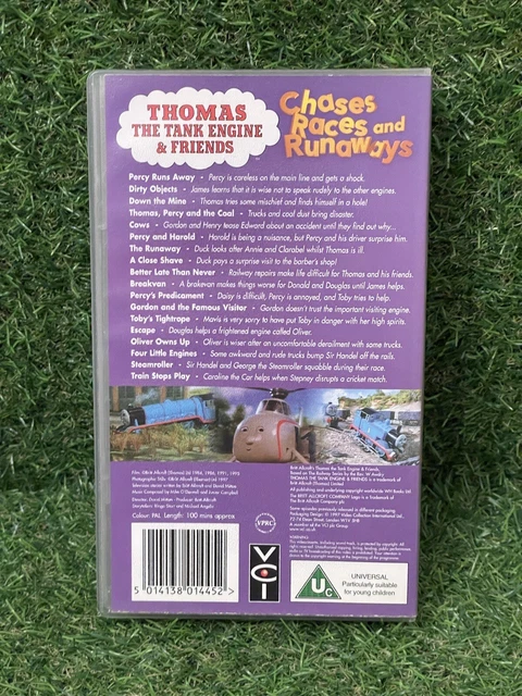 THOMAS THE TANK Engine & And Friends - VHS Video - Chases, Races And ...