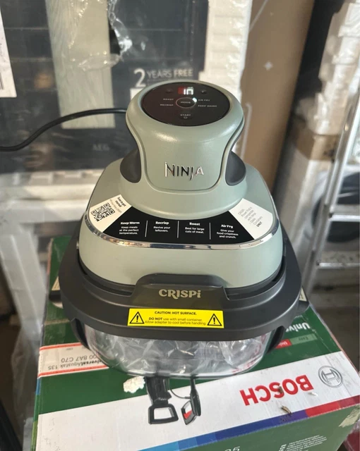 NINJA CRISPI 4-IN-1 Portable Glass Air Fryer SAGE £86.50 - PicClick UK