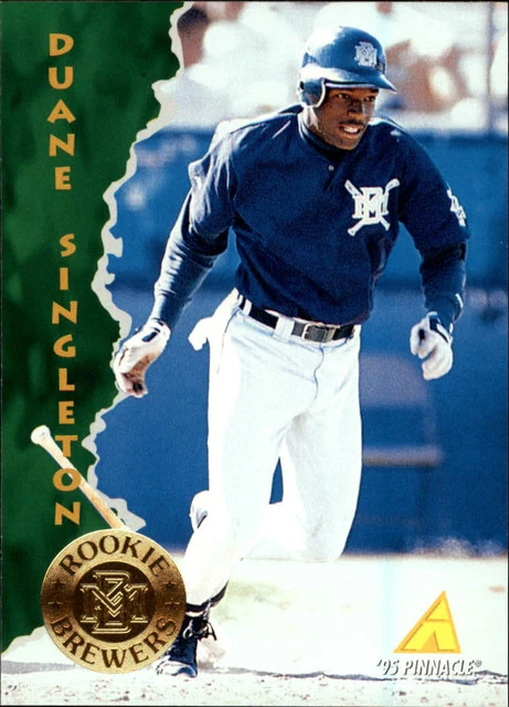 CARTE DE BASEBALL 1995 Pinnacle Milwaukee Brewers #150 Duane Singleton ...