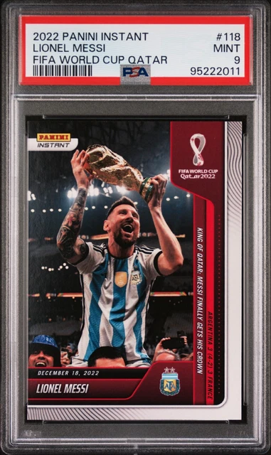 2022 PANINI INSTANT FIFA World Cup Qatar 118 Lionel Messi PSA 9 Collect ...