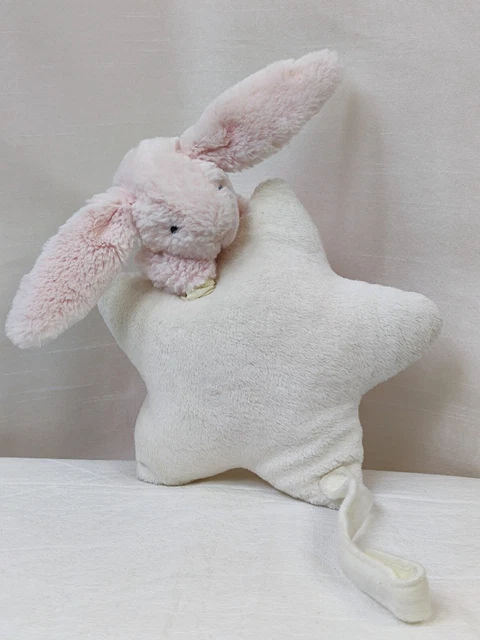 LITTLE JELLYCAT PINK Bunny pull string Musical Star Soft Toy Plush £19. ...