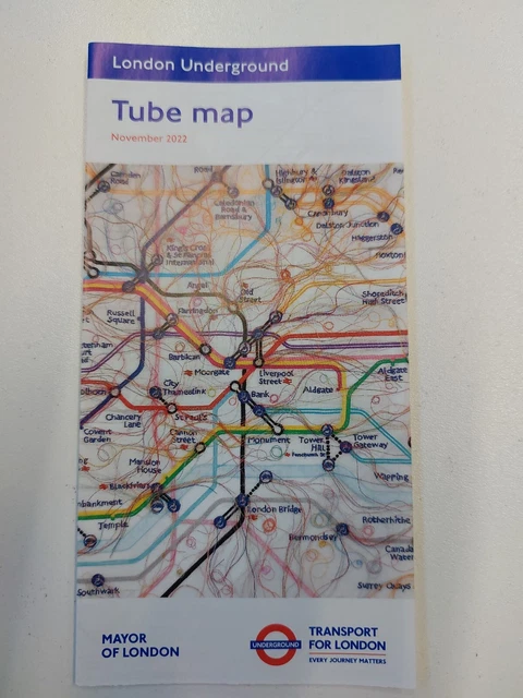 LONDON UNDERGROUND NOVEMBER 2022 Pocket Tube Map £3.00 - PicClick UK