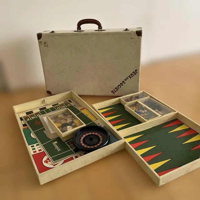 ANTIQUE BOARD GAME set roulette backgammon £98.18 - PicClick UK