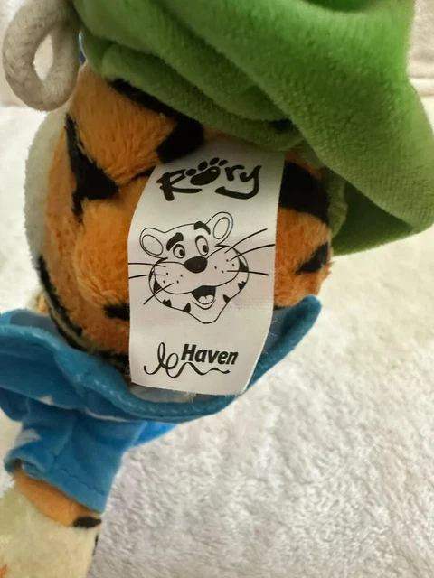 HAVEN HOLIDAYS RORY the tiger (old style) with bead necklace soft toy ...