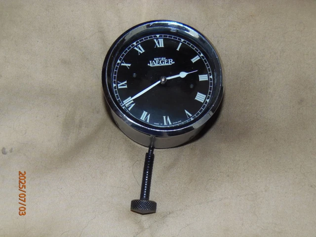 VINTAGE JAEGER CAR clock, dashboard, 8-day, pre-war, working well. £68. ...
