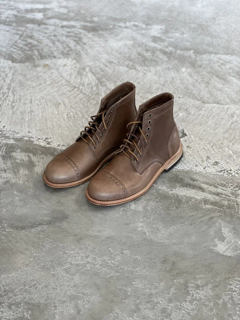 OAK STREET BOOTMAKERS Natural Horween Chromexcel Trench Boot size 9.5 ...