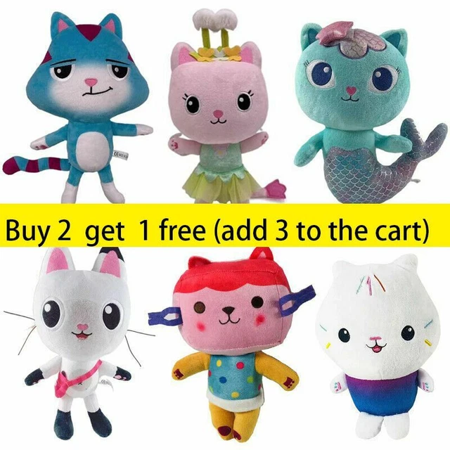 GABBY'S DOLLHOUSE PLUSH Toy Mercat Cartoon Stuffed Animal Mermaid Cat ...