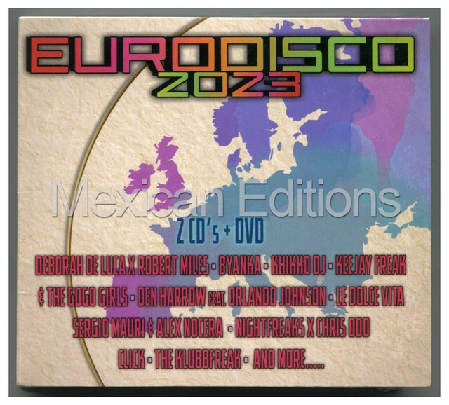 EURODISCO 2023 EDICIÓN Mexicana 2CD+DVD Barracuda Robert Miles Byanka ...