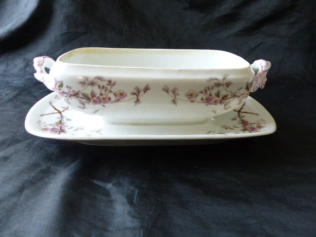 ANCIENNE SAUCIERE RECTANGULAIRE En Porcelaine De Limoges De William ...