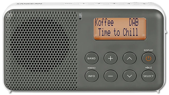 SANGEAN DAB+/FM DUAL Alarm Re-Chargeable Digital Radio + Snooze Grey ...