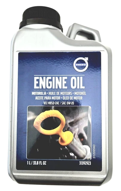 HUILE MOTEUR VOLVO Original SAE 0W20 1 Litre VCC-RBS0-2AE - 31392923 ...