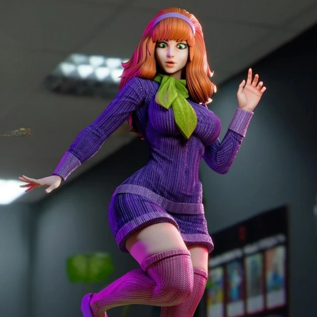 DAPHNE BLAKE - Scooby-Doo| Garage Kit DIY Figure Statue UNPAINTED 3D ...