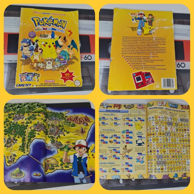 POKEMON OFFICIAL NINTENDO Gameboy Strategy Guide Yellow Red & Blue ...