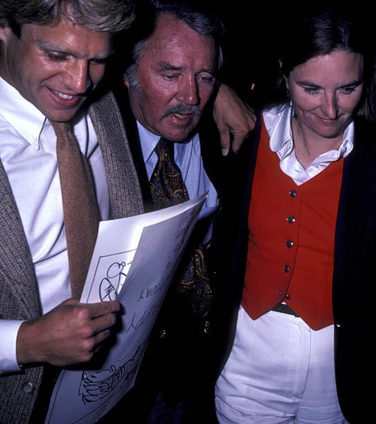 WOODY BROWN & actor Howard Duff at the birthday party for Stella S ...