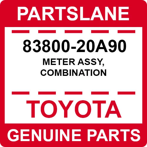 83800-20A90 TOYOTA OEM Authentique METER ASSY, COMBINAISON EUR 430,52 - PicClick FR
