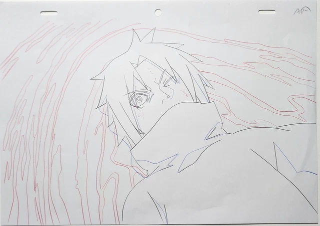 NARUTO ANIMATION PRODUCTION Cel Drawing Douga: Sasuke - 4652 EUR 73,40 ...