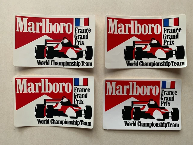 LOT 4 STICKERS Marlboro World Championship Team - Grand Prix France EUR ...