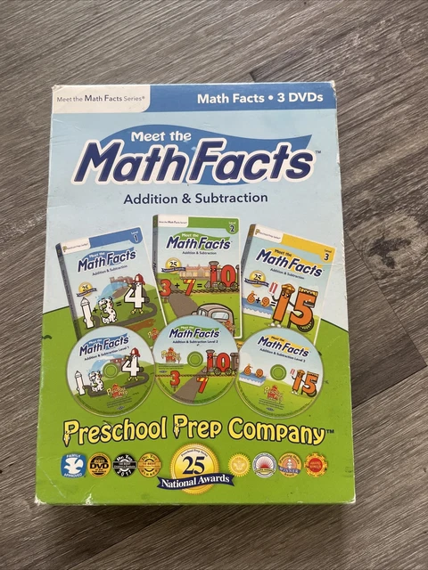 MEET THE MATH Facts, Preschool Prep Co. 3 DVD Set Addition ...