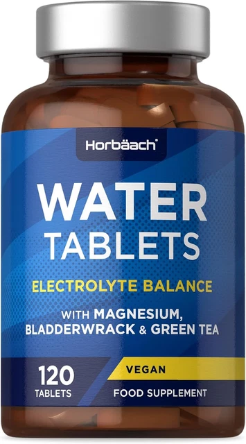 WATER TABLETS | 120 High Strength Electrolyte Balance for Women and Men ...