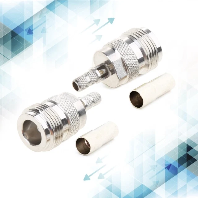 1/2/5PCS N TYPE Adapter N Female Barrels RF Coax Connector Coupler RG58 ...