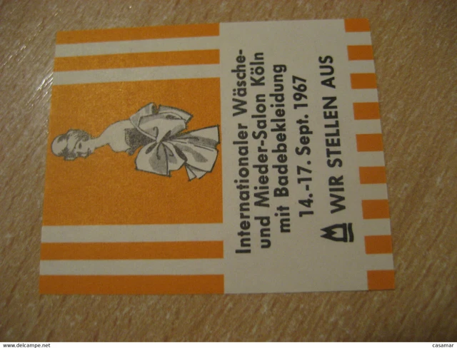 KOLN 1967 WOMAN Mode Fashion Textil Poster Stamp Vignette Cologne ...