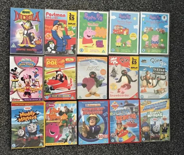 USED CHILDREN'S DVD Bundle,Peppa Pig,Pingu,Postman Pat,Fireman Sam ...