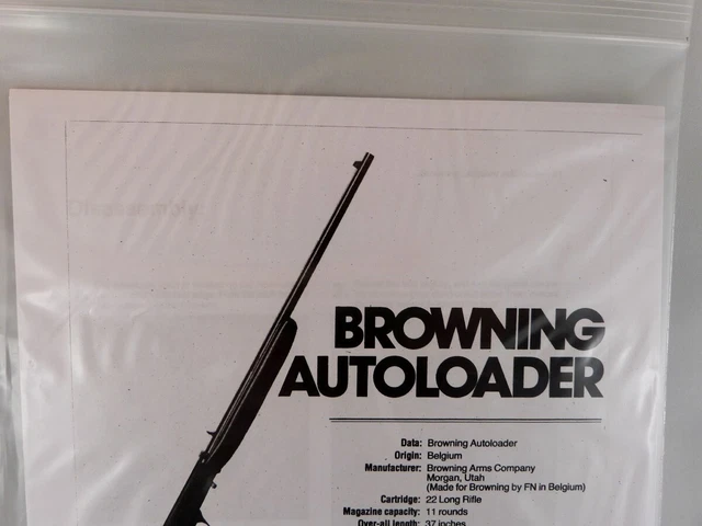 BROWNING AUTOLOADER RIFLE Break Down Instruction Kit $6.75 - PicClick CA