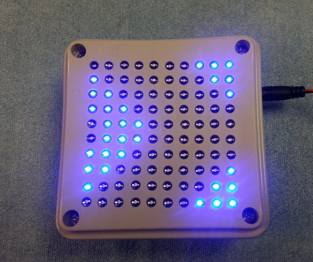 BLUE LED MATRIX Display Cube box - Portable Light Show Effect 10x10 ...