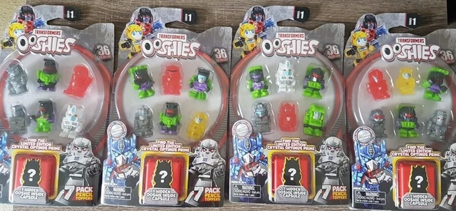 TRANSFORMERS OOSHIES SERIES 1 Pencil toppers 7 Pack figures- Set of 4 ...