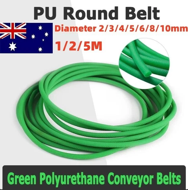 1/2/5M DIA 2/3/4/5/6/8/10MM Green Polyurethane Conveyor Belts Round ...