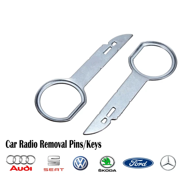 CAR RADIO STEREO Removal Release Keys Tool Pair For VW Audi Ford ...