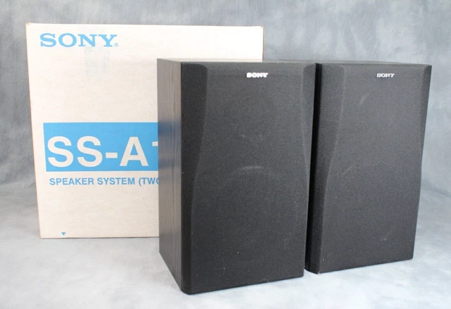 PAIR OF SONY SS-A107E HiFi Stereo Speakers Black Ash 60w 2 Way In ...