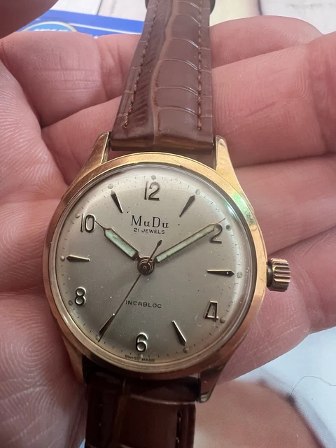 VINTAGE MUDU MECHANICAL MEN WRISTWATCH SWISS MADE £47.98 - PicClick UK