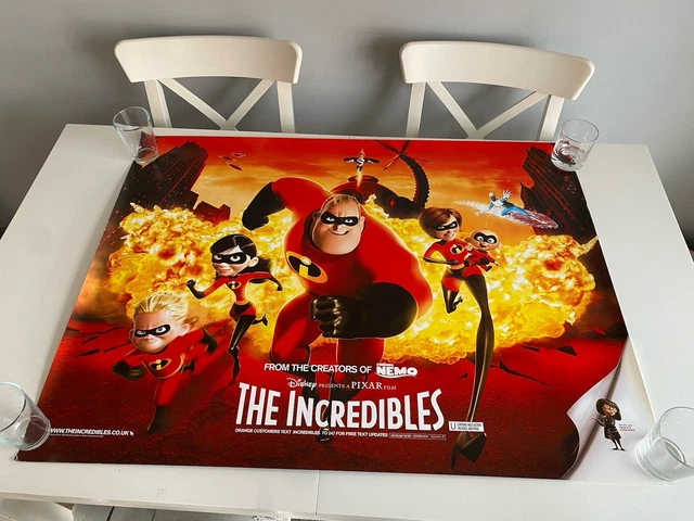 THE INCREDIBLES (2004) WALT DISNEY PIXAR 2004 ORIGINAL POSTER UK QUAD ...