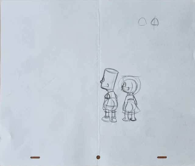 SIMPSONS TV SHOW Original Animation Art Cel Drawing Bart Lisa #43 £79. ...