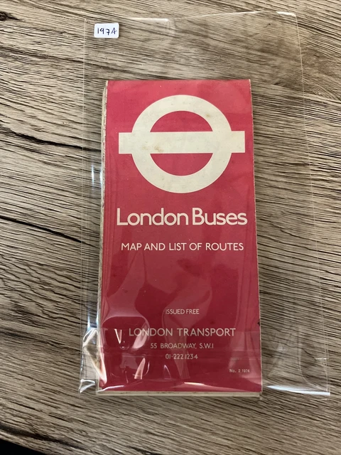 LONDON BUSES MAP AND LIST OF ROUTES London Transport No. 2/1974 NEW £4. ...